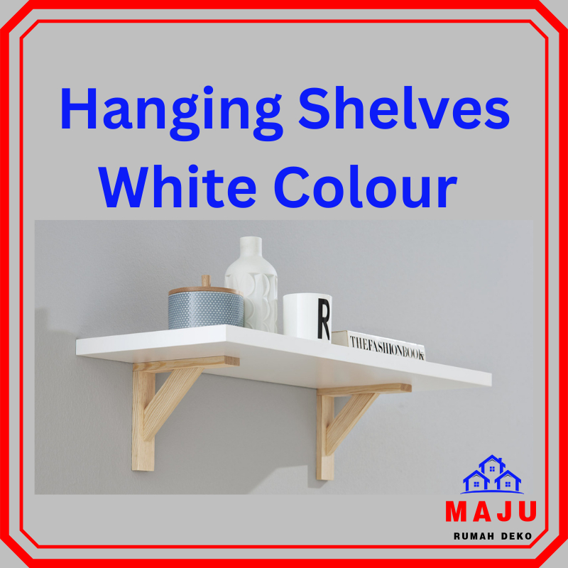 Maju Wood Rack Wall Hanging Shelf Modern DIY Rak Dinding Terapung Kayu ...