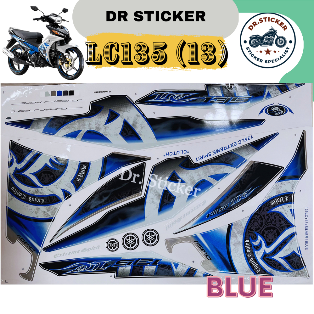 YAMAHA LC135 V2 V3 SUPER SPORT 5 SPEED Stripe Stiker Sticker LC 135 ...