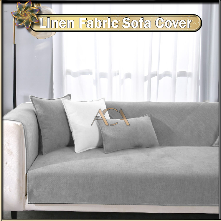 🔥Buy 4 Free 1🔥FOC Custom Made🔥High End Linen Sofa Cover, Waterproof ...