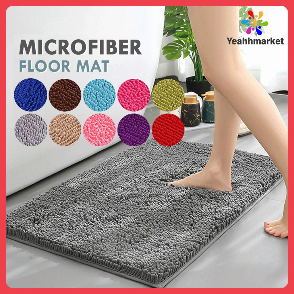 READY STOCK Microfiber Carpet Floor Mat Anti Skid Backing Alas Kaki ...