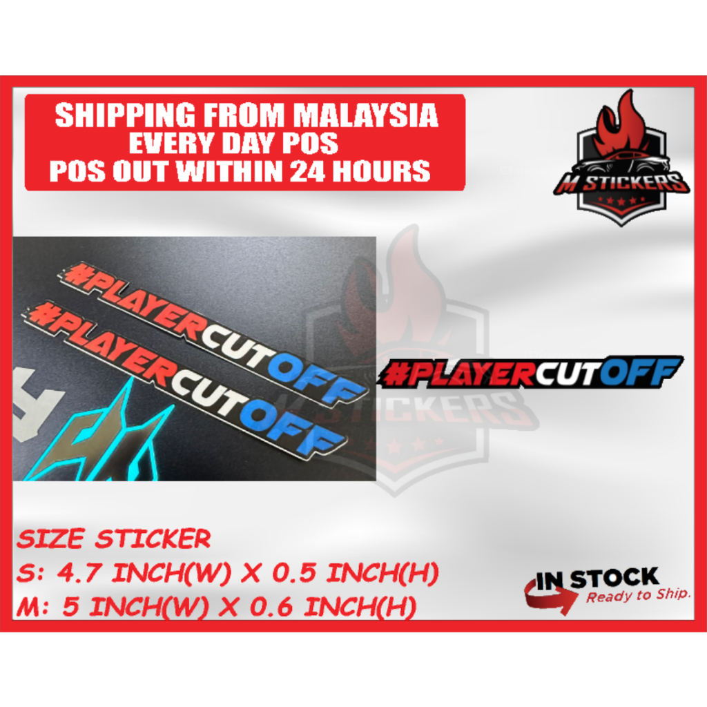Player Cut Off Sticker Motor | Shopee Malaysia