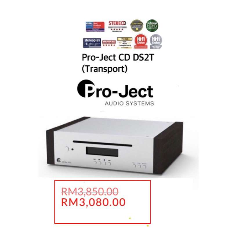 Pro-Ject Audio Systems CD Box DS2 T (Transport) CD Player (Made In ...