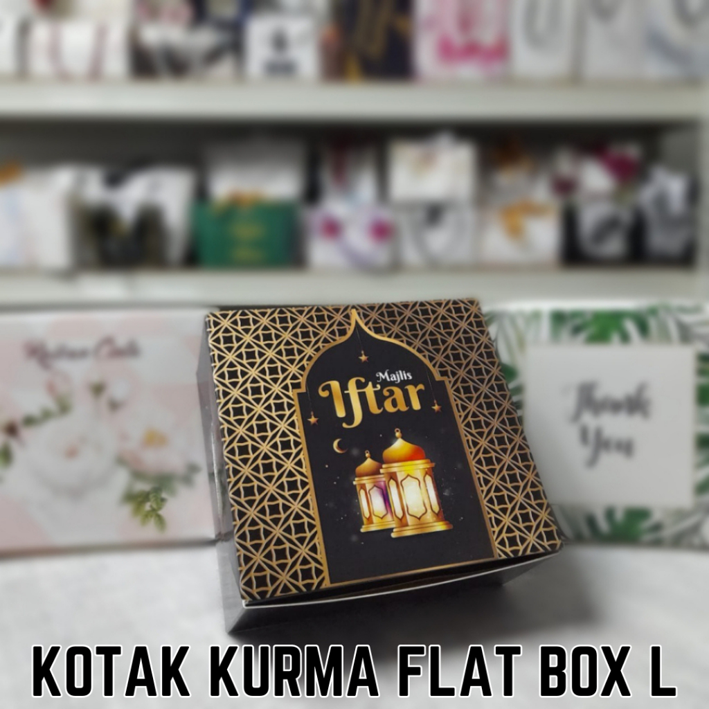 1PCS KOTAK KURMA FLAT BOX L RAMADHAN/KOTAK KURMA/KURMA PACKAGING/IFTAR ...