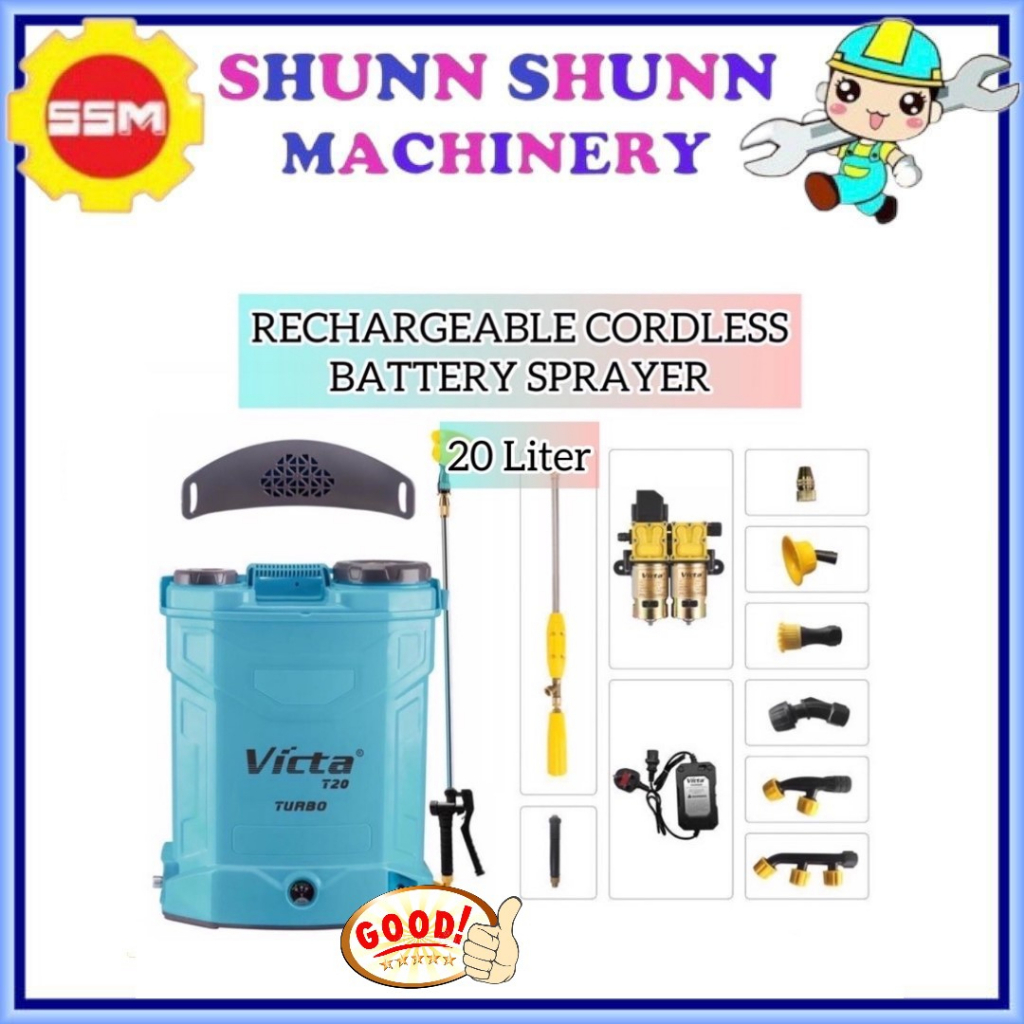 Victa T20 Twin Pump Turbo Battery Knapsack | Shopee Malaysia