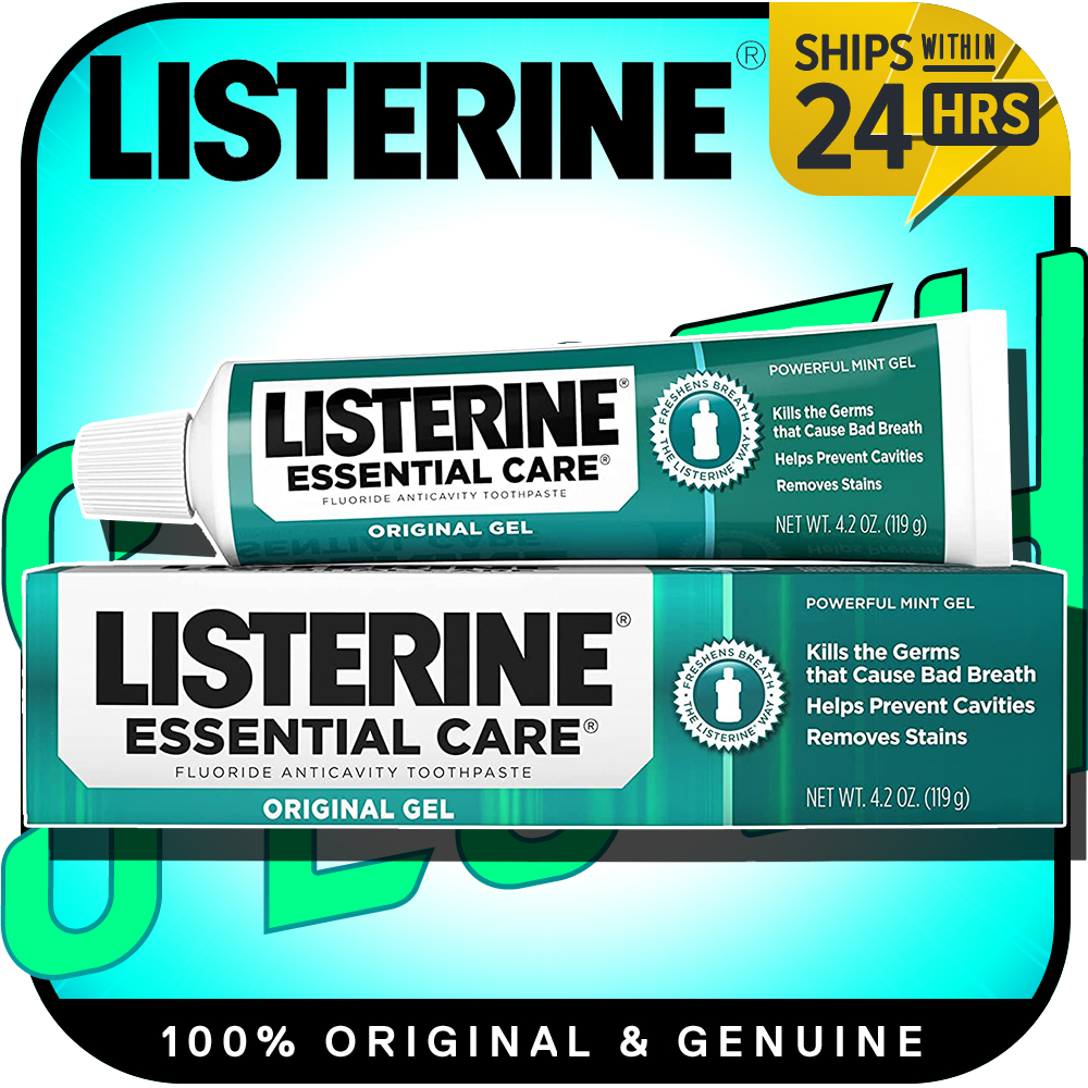 Listerine Essential Care Original Gel Fluoride Toothpaste, Prevents Bad ...