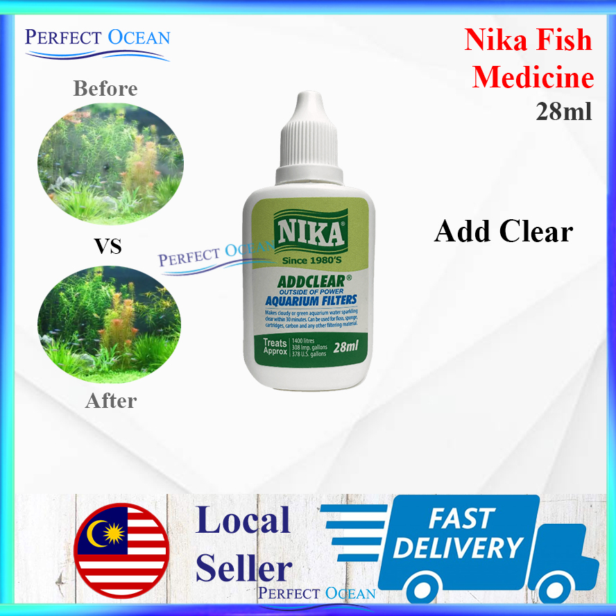 Nika Fish Cure Aquarium Care Tank Treatment White Spot Ikan Sakit ...