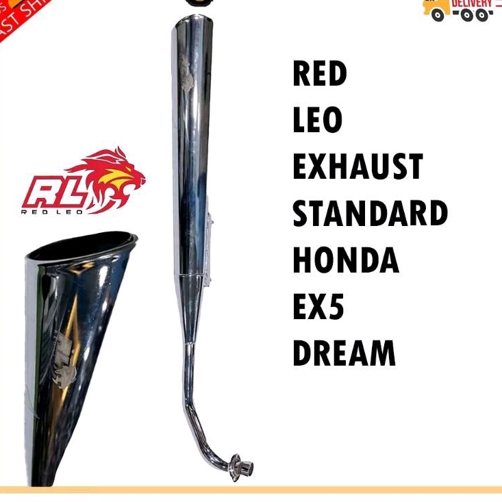 Ekzos Exhaust Red Leo Original EX5 Dream / High Power / C70/ GBO/ GBOJ ...