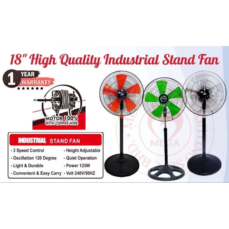 18" High Quality Industrial Stand Fan | Shopee Malaysia