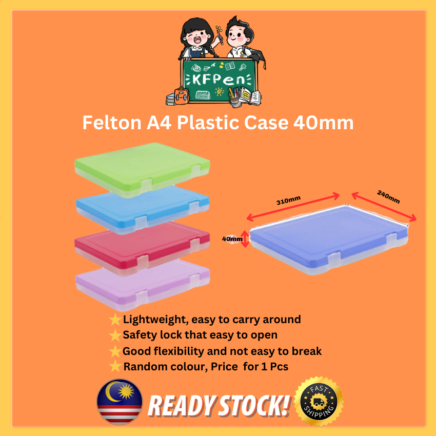 Felton A4 Document Case 40mm A4 Document Holder Fail A4 File Plastic ...