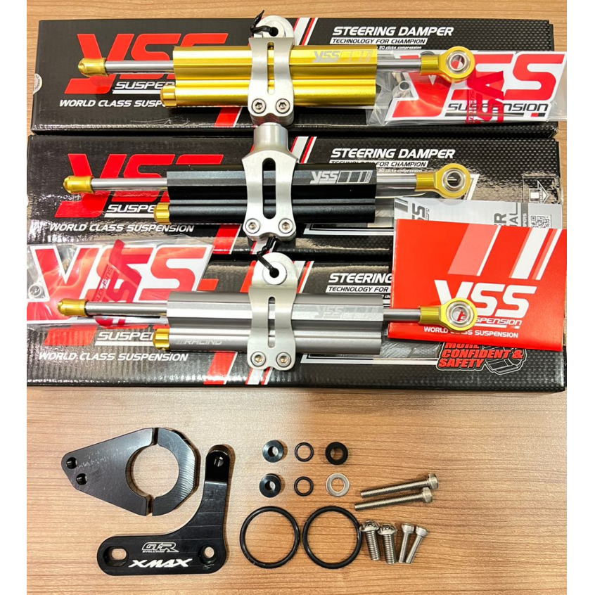 XMAX V1 V2 V3 ORIGINAL YSS STEERING DAMPER STROKE 75MM FOR XMAX FULL ...