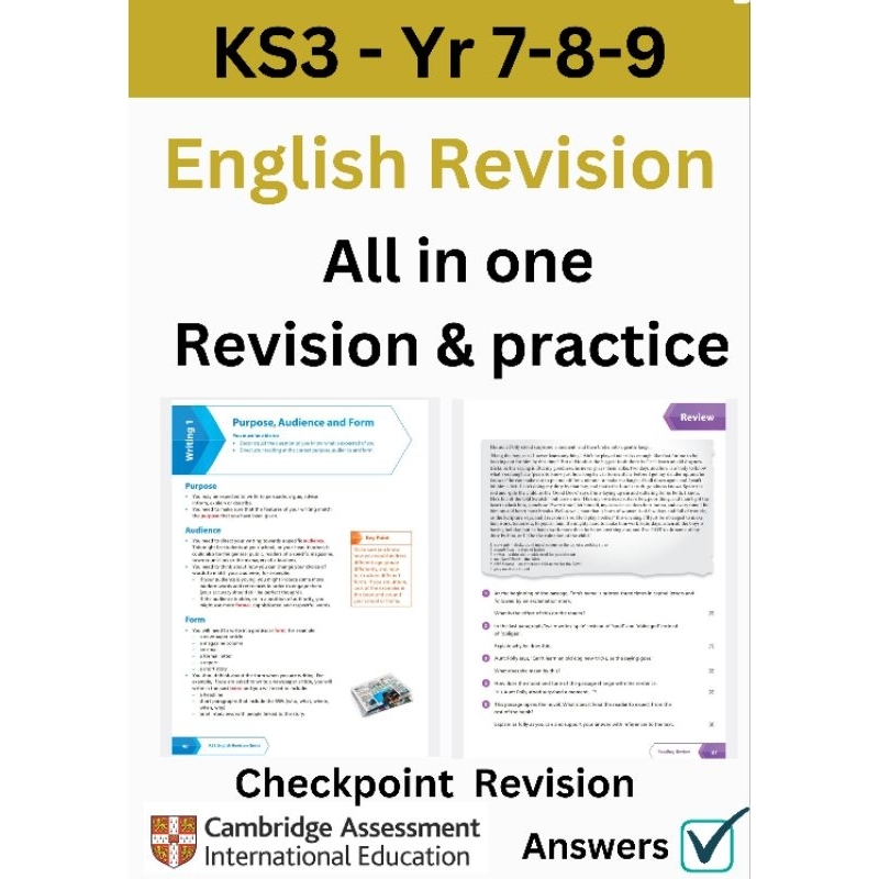 🌟SC.49🌟KS3 Year 7-8-9🌟English Revision and Practice 🌟 | Shopee Malaysia