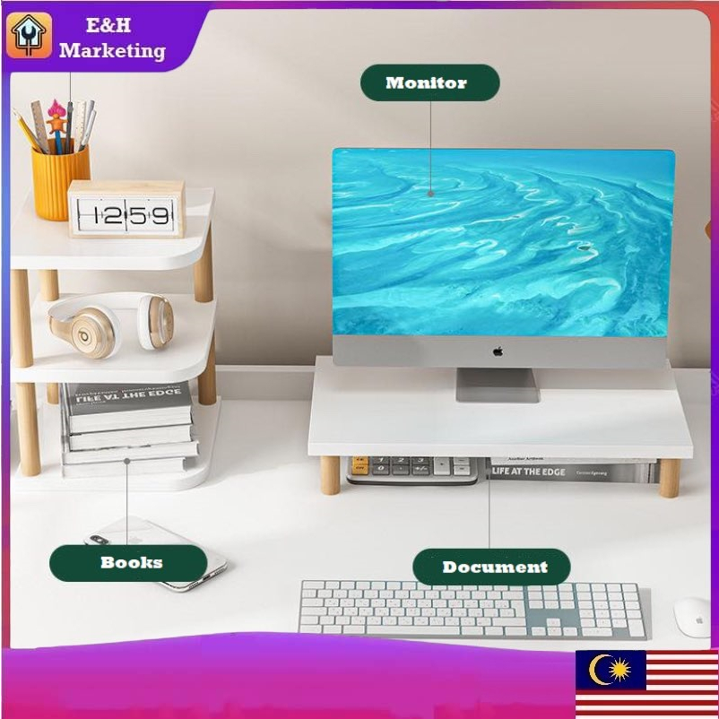 Desktop rack study table rack for monitor stand table storage ...