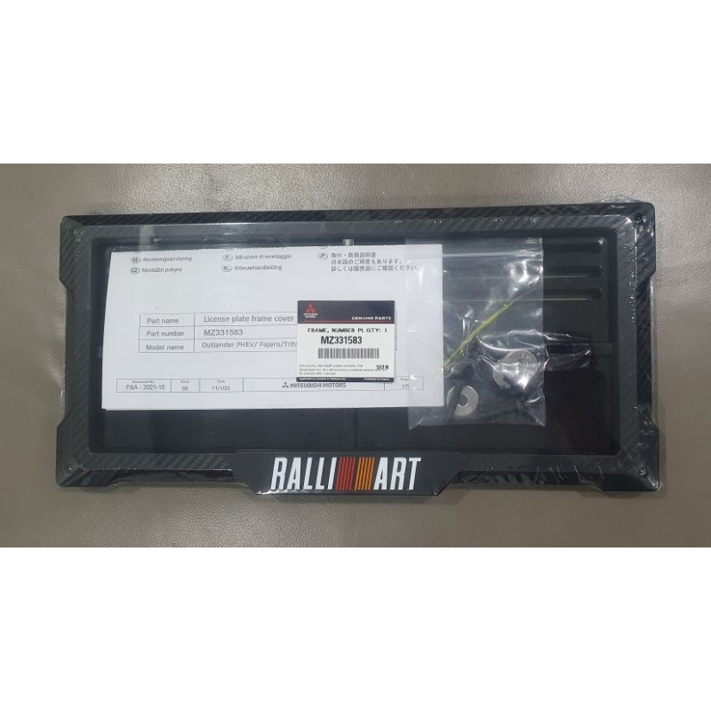MITSUBISHI RALLIART LICENSE FRAME PLATE V2. | Shopee Malaysia