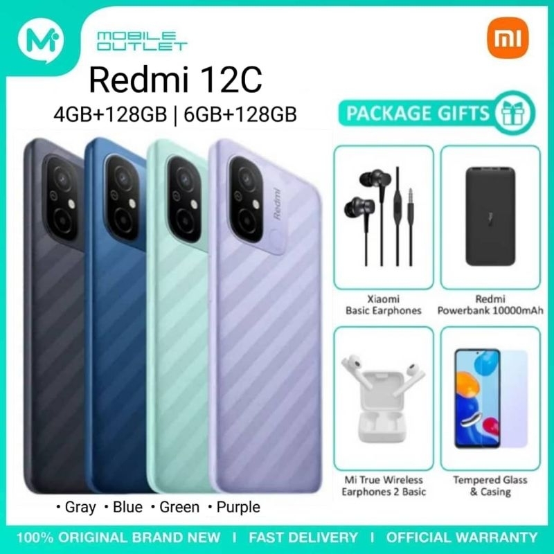 Redmi 12C ( 4GB+128GB & 6GB+128GB ) 1 Year Warranty By Mi Malaysia ...