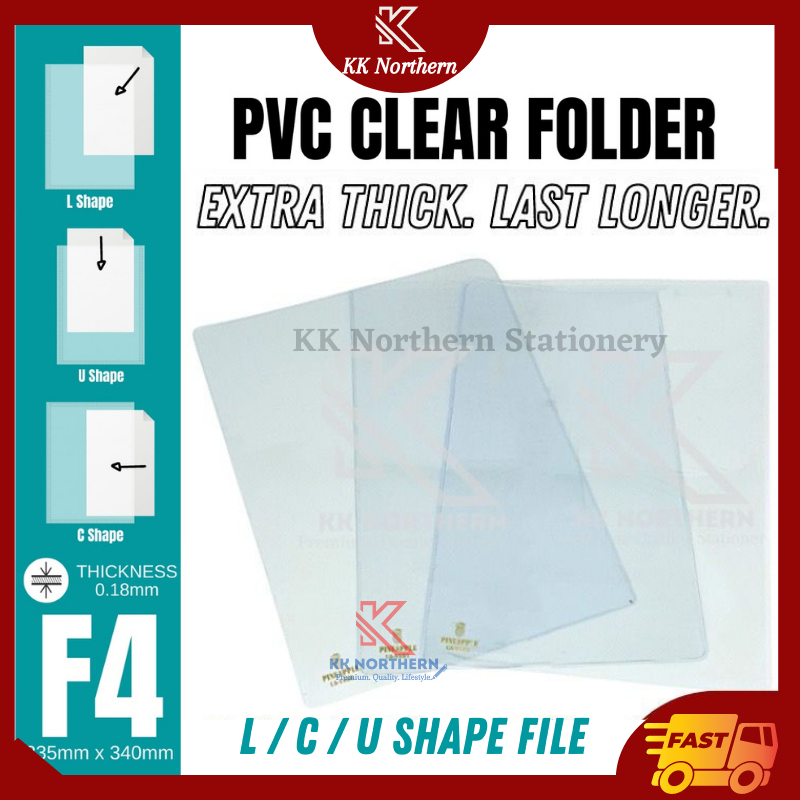 [F4] Clear Folder F4 PVC Document Clear Holder L Shape/ U Shape/ C Shape | Shopee Malaysia