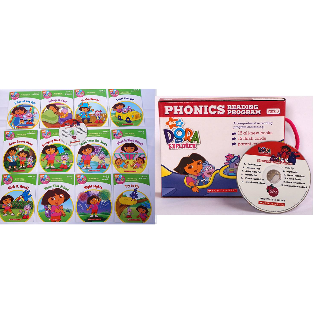 Dora the Explorer Phonics Pack 3 in Case with CD (Ready Stock) | Shopee ...