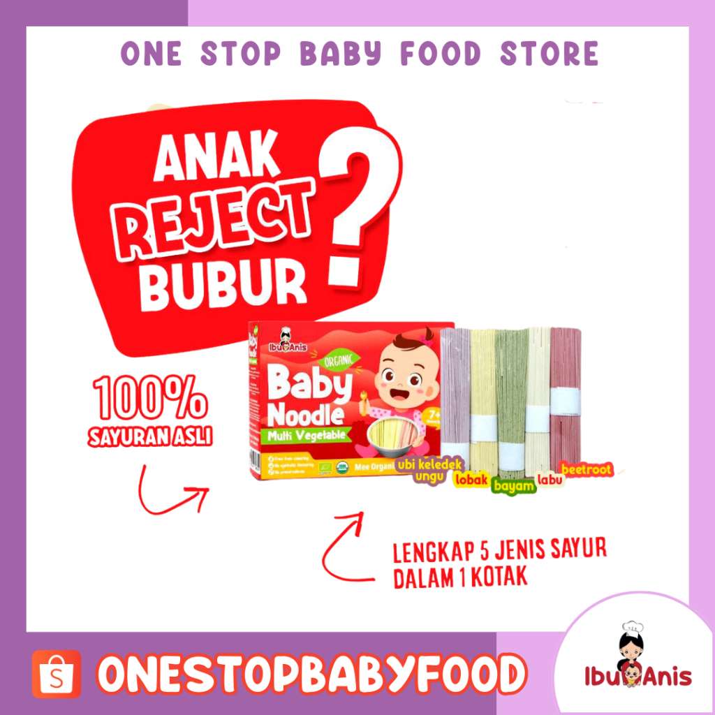 IBU ANIS BABY FOOD ORGANIC NOODLE / MEE BAYI | Shopee Malaysia