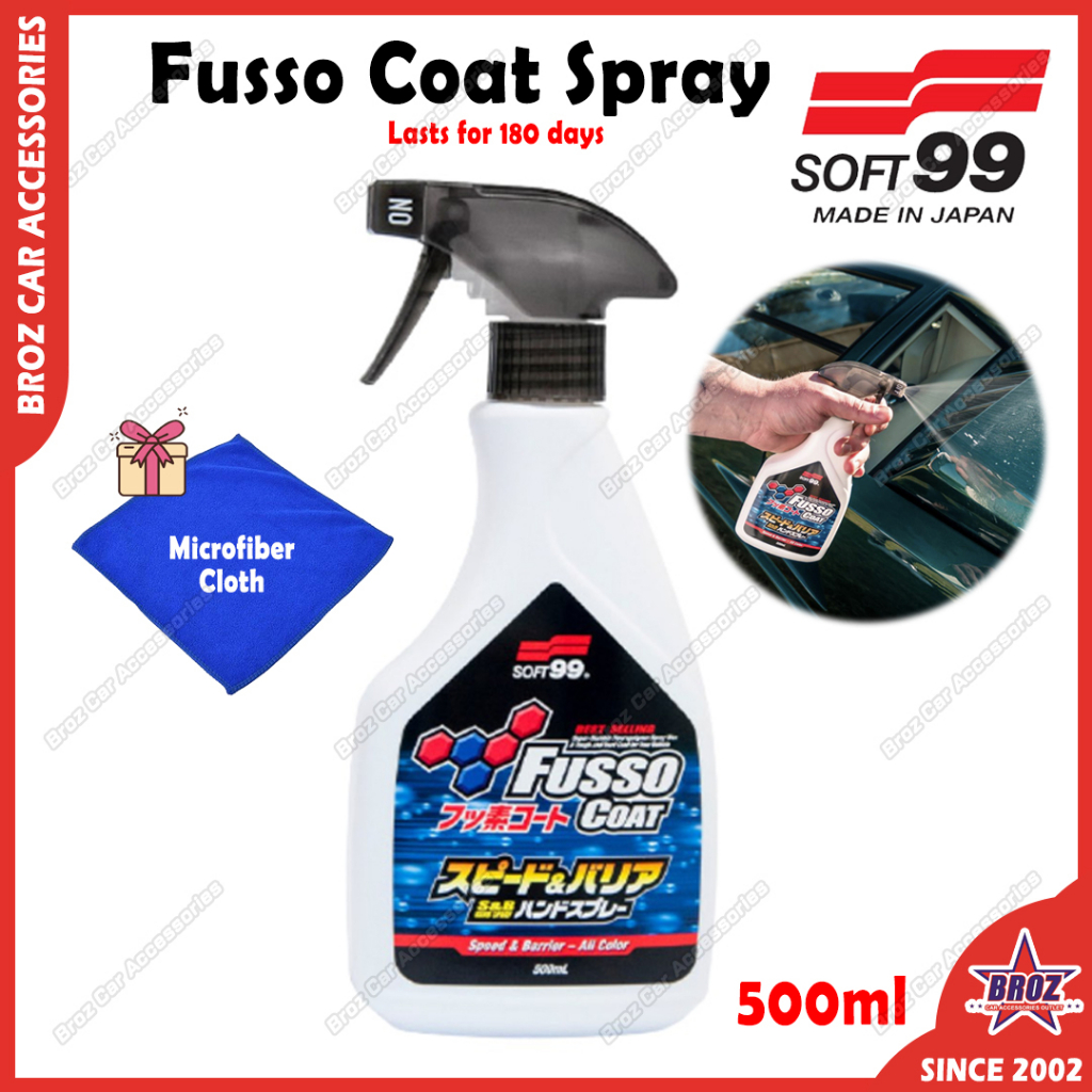 🔥 FREE CLOTH 🔥 Soft99 Soft 99 Fusso Coat Spray Speed & Barrier Hand ...
