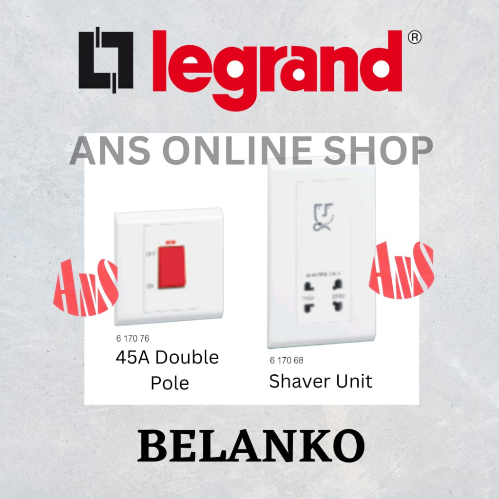 Legrand Belanko 20Amp 45Amp Double Pole Water Heater Switches Red Neon ...