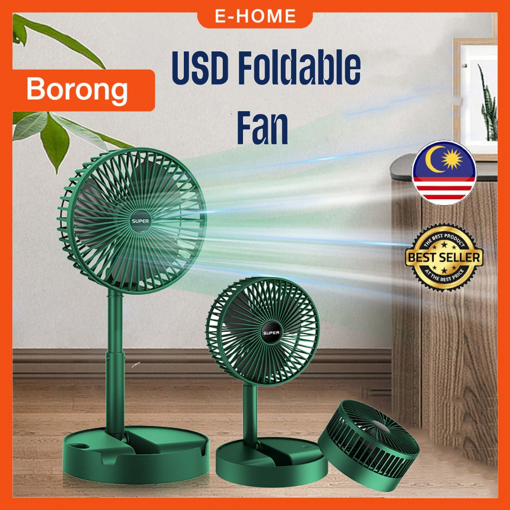 Mini Fan Small Kipas Foldable Fan Automatic Swing Clip Hand Cooling ...