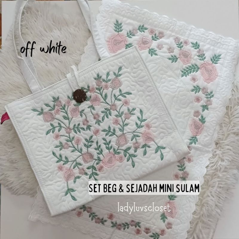 Set Beg dan Sejadah Mini Muka Sulam Rose | Shopee Malaysia
