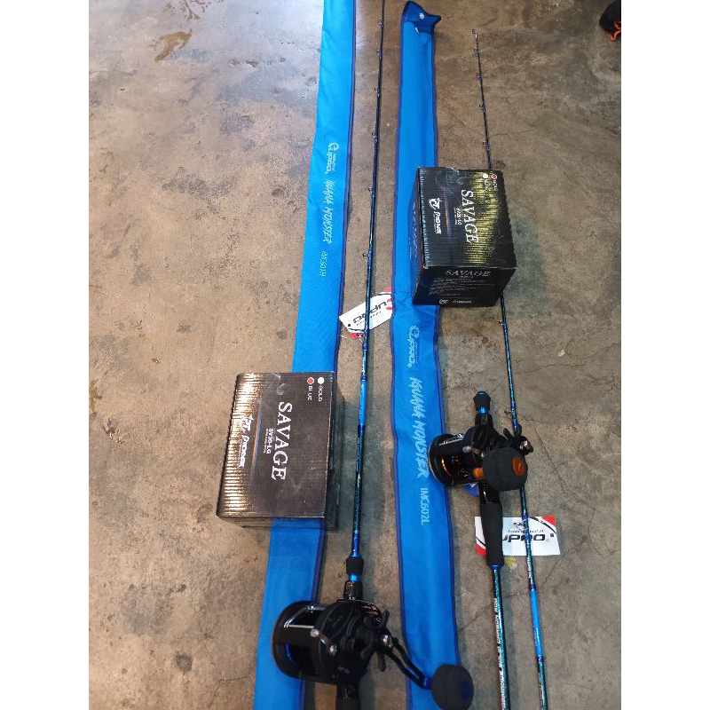 EUPRO IGUANA MONSTER 1SET COMBO PIONEER SAVAGE BOTTOM JIGGING ROD ...