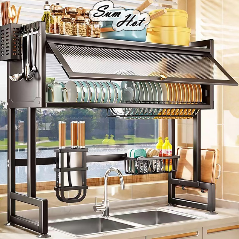 Dish Rack Drainers Kitchen Cabinet Rack Sink Rak Pinggan Mangkuk ...