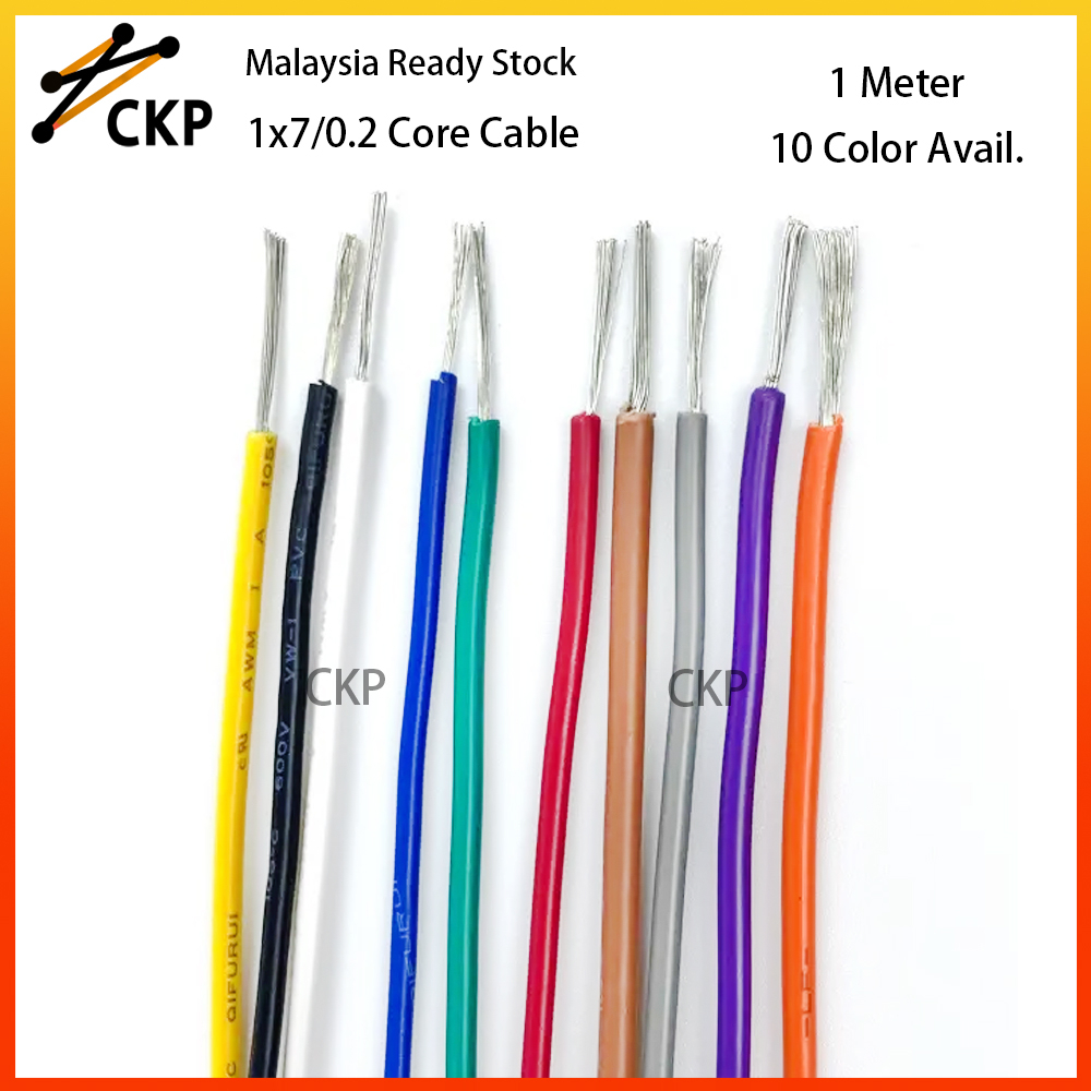 1 Meter 7/0.2mm Core Flexible Cable Signal Wire 7/0.2mm Core Copper ...