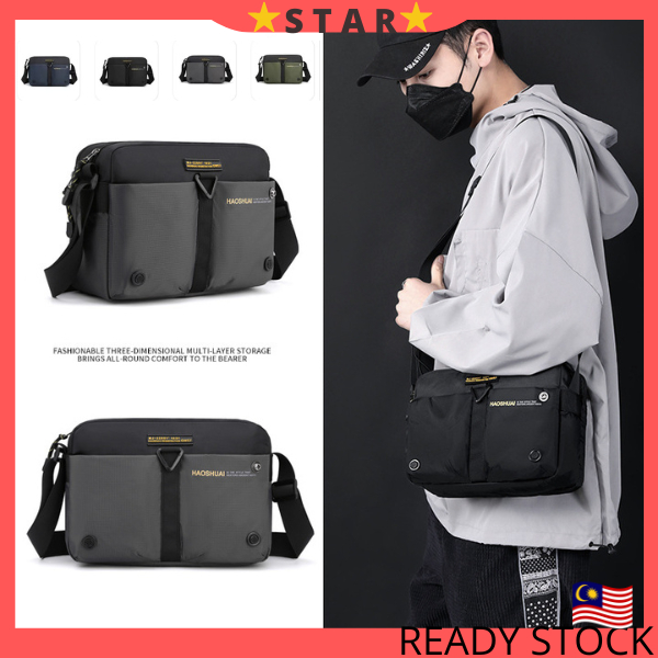Casual Man Men Sling Bag Messenger Bag Crossbody Bag Shoulder Bag Beg ...