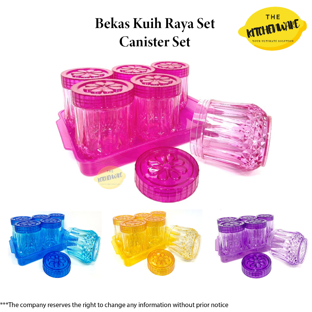 Bekas Kuih Raya Set / Cookies Container Set / Bekas Kuih Raya / Balang ...