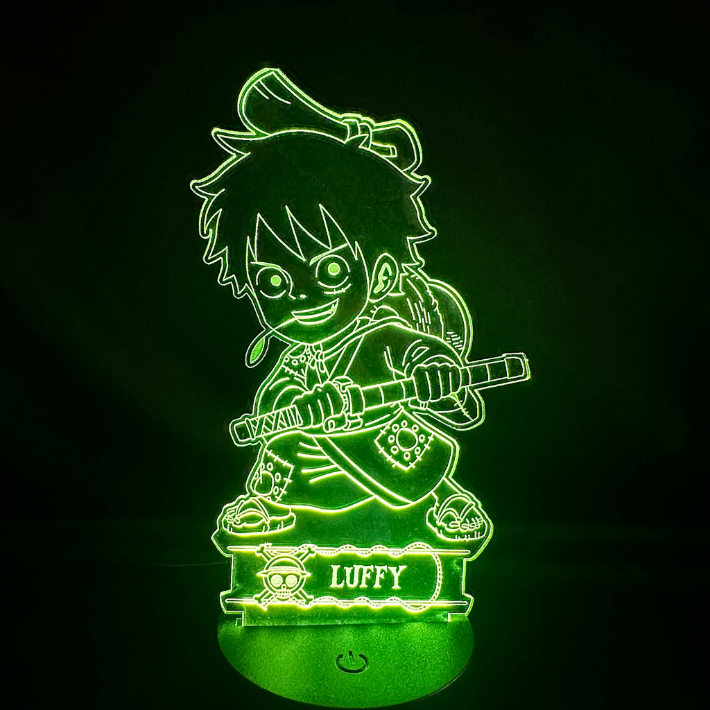 One Piece Luffy LED Bed Lamp (RGB Colors + REMOTE) Night Bed Light ...