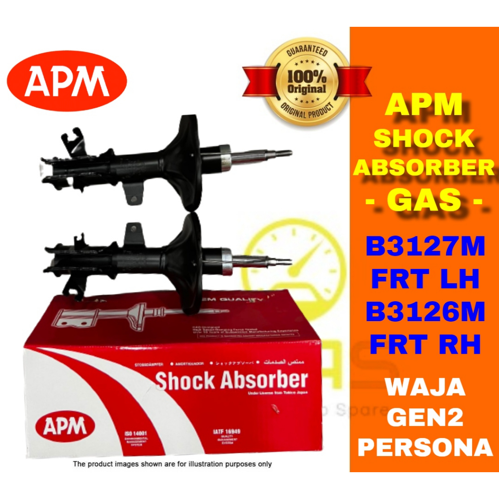 ( 100% ORIGINAL APM ) SHOCK ABSORBER FRONT PROTON WAJA GEN2 PERSONA FRT ...