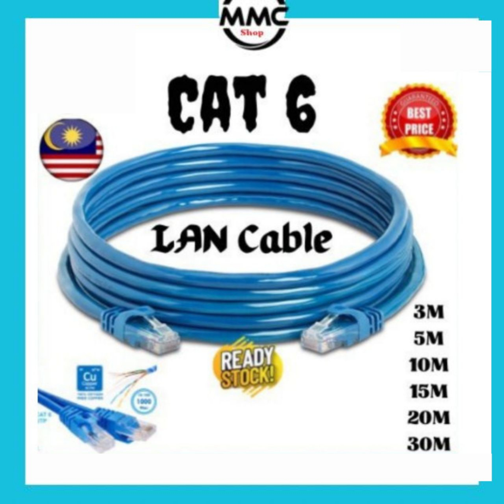 LAN Network Cable For Modem Router Tv Box 3M/5M/10M/20M/30M CAT6 RJ45 ...