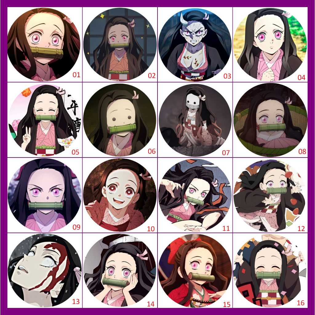 Demon Slayer Nezuko Kamado Cute Button Badge Pin (58mm) | Shopee Malaysia