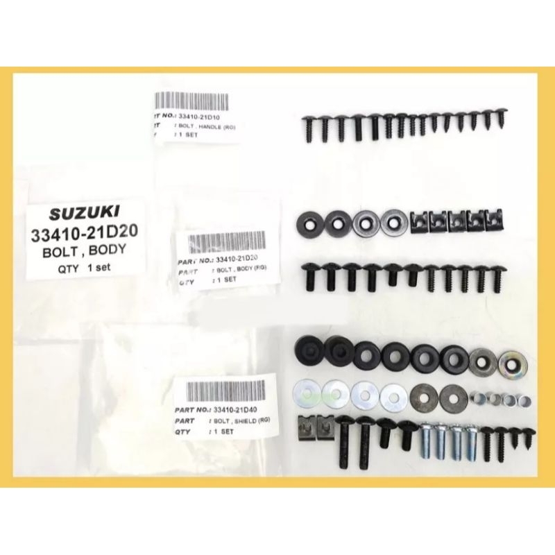 Suzuki RG110 RGS RGV120 RG Sport RGV 110 Body Cover Screw Complete Full ...
