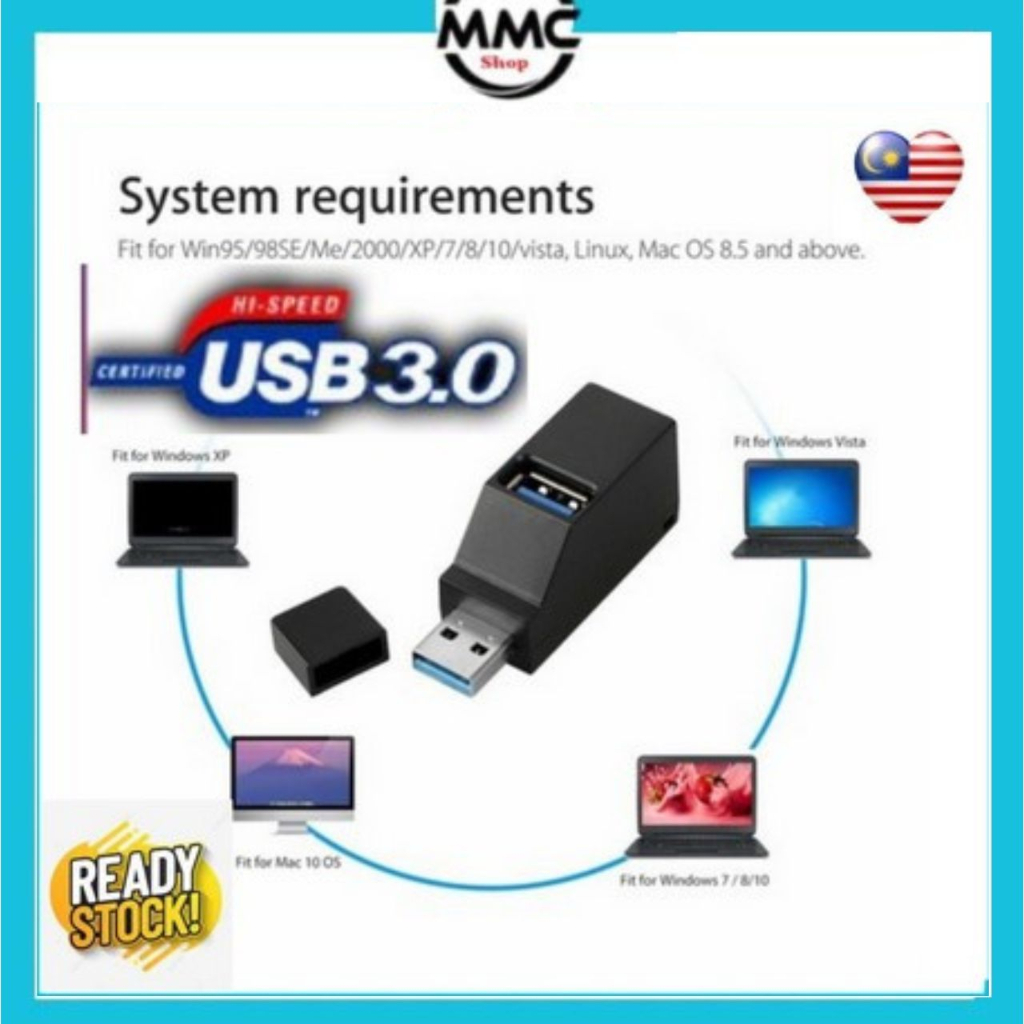 USB HUB 3.0 5Gbps 3 Port Super Hi-Speed High Quality Computer ...