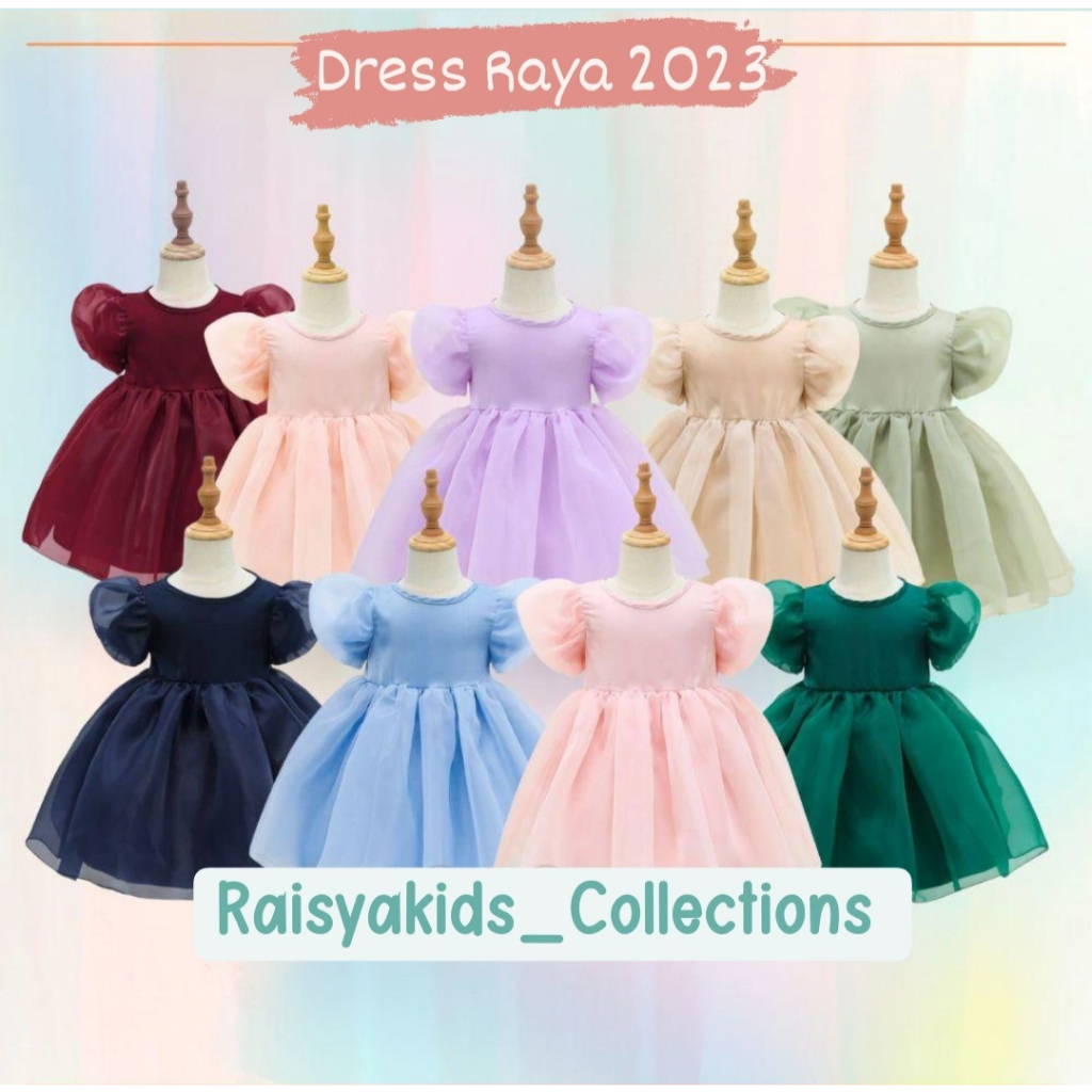 6M-2Y Baju Raya Baby Dress Tutu Skirt Perempuan Toddle Baby Girls Kids ...