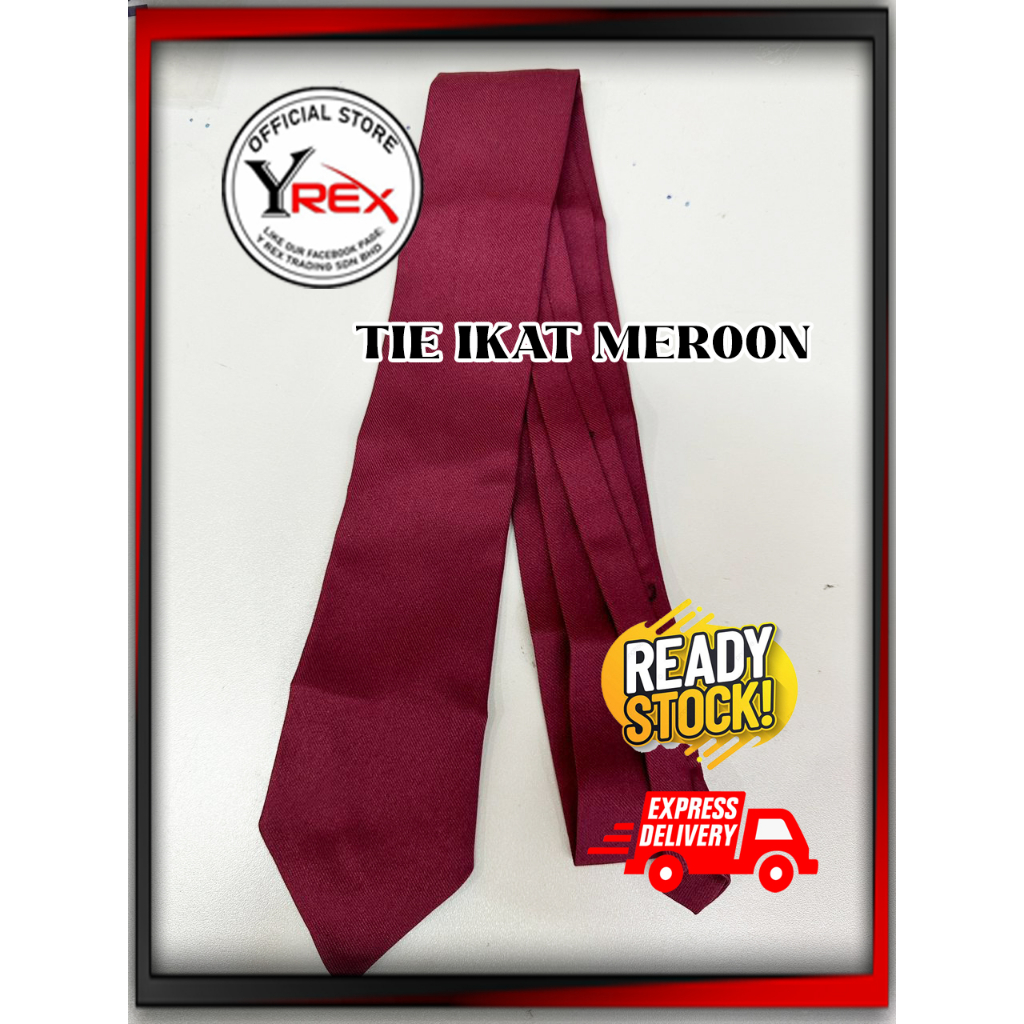 TALI LEHER MEROON (JENIS IKAT)/NECKTIE MEROON - READY STOCK | Shopee ...