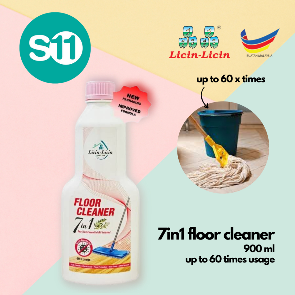 Licin Licin 7in1 Floor Cleaner 900ml 晶晶抹地水 | Shopee Malaysia
