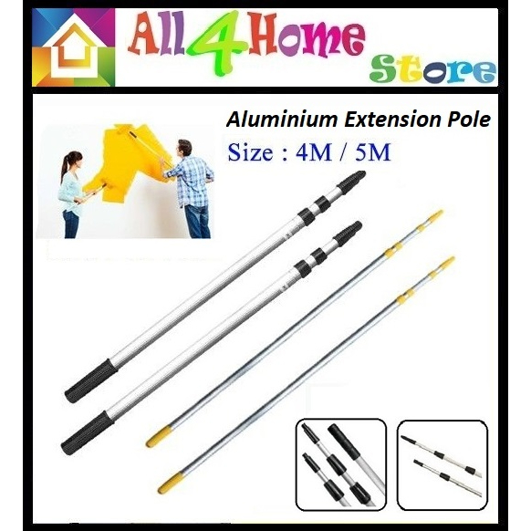 4M/5M Adjustable Aluminium Extension Pole/Batang Panjang Cat Extend ...