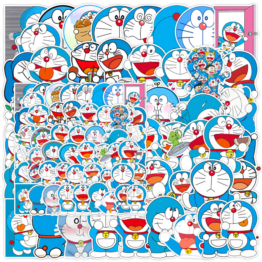 ready stock 50 in 1 doraemon nobita stickers set | Shopee Malaysia