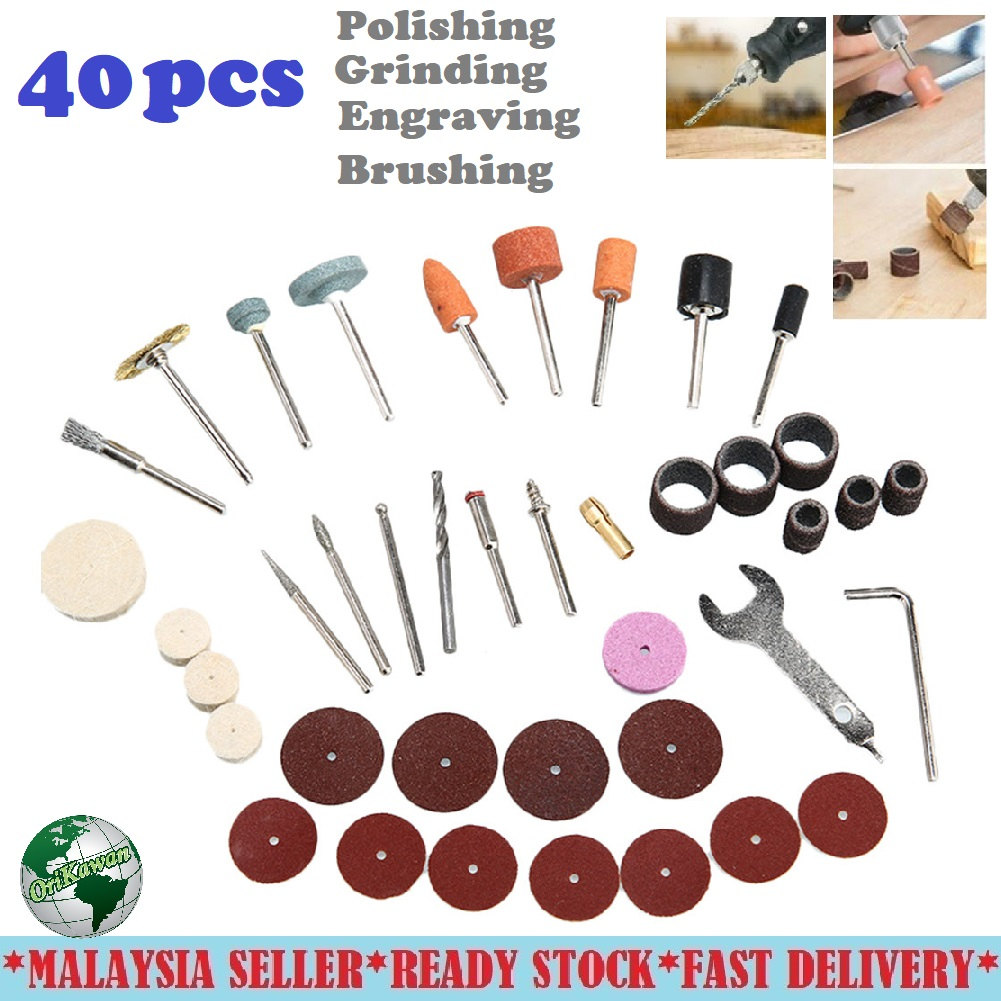 40 PCS (A002) Rotary Grinder Bit Set Accessory Set Polishing Grinding ...
