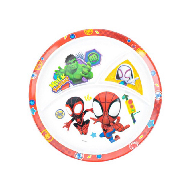 Marvel Spiderman Spidey 3 Way Round Section Plate Tray | Shopee Malaysia