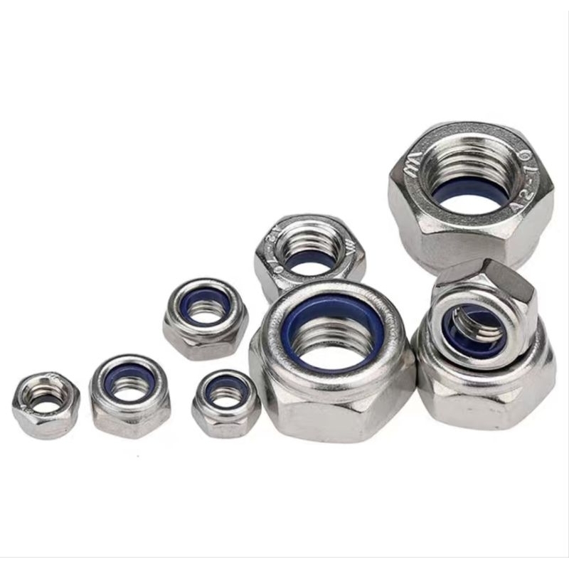 DIN982 Stainless Steel Nylon Lock Nut size we have m3 m4 m5 m6 m8 m10 ...