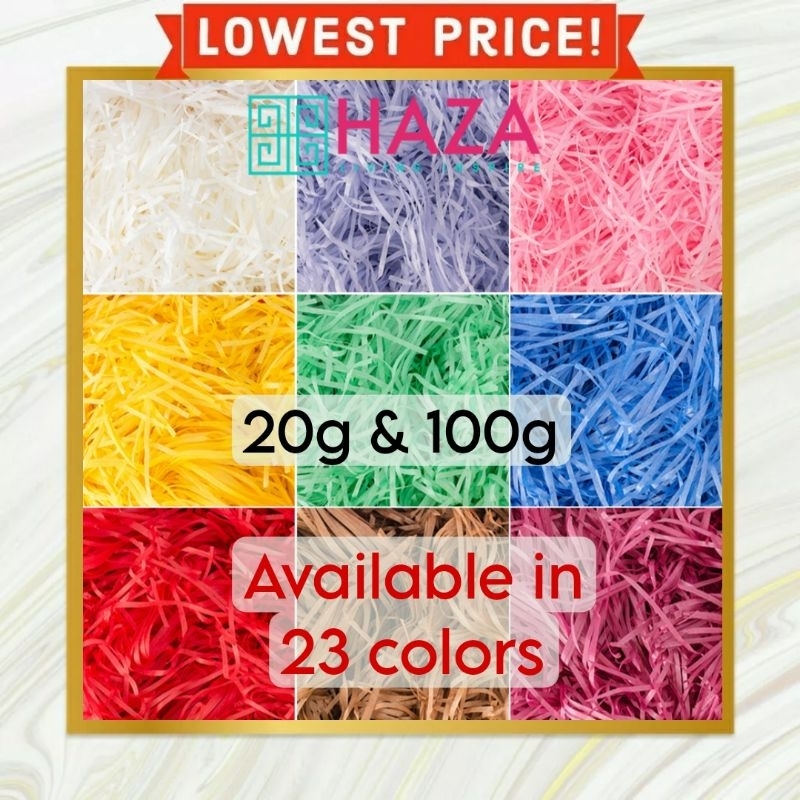 HAZA | ALYA Shredded paper 100g Cebisan kertas carik hantaran hadiah ...