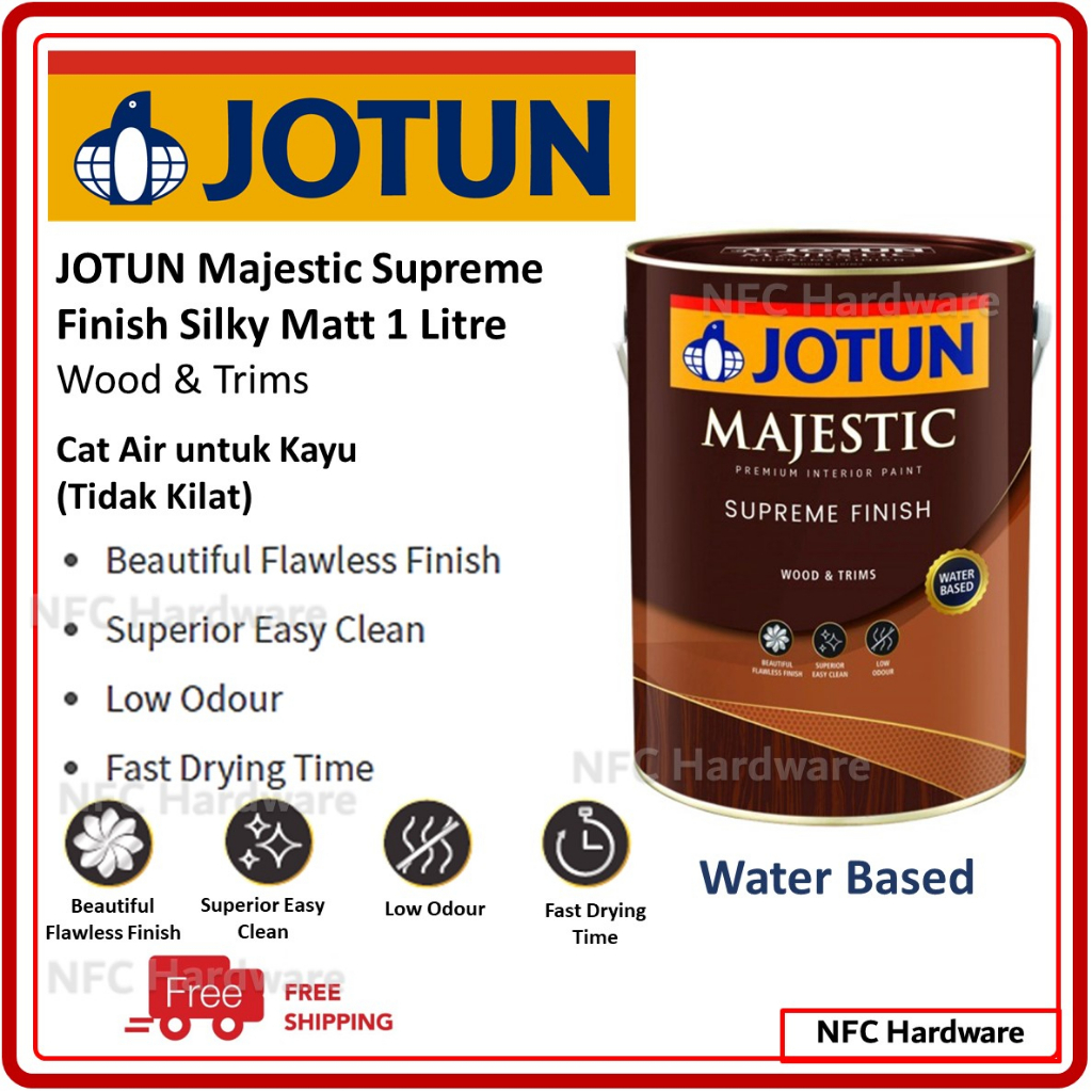 [Free Shipping] JOTUN Majestic Supreme Finish Silky Matt 1 Litre Wood ...