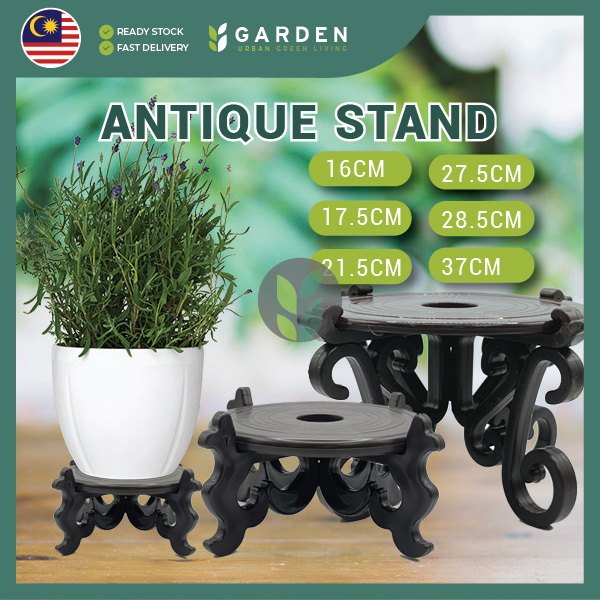 16cm-37cm WOOD FINISH Plastic Classic Flower Pot Plant Stand Leg ...