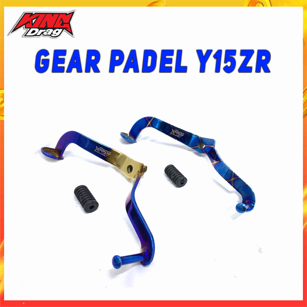 KING DRAG GEAR PADEL Y15ZR TITANIUM BLUE GOLD GEAR SHIFT LEVER BATANG ...