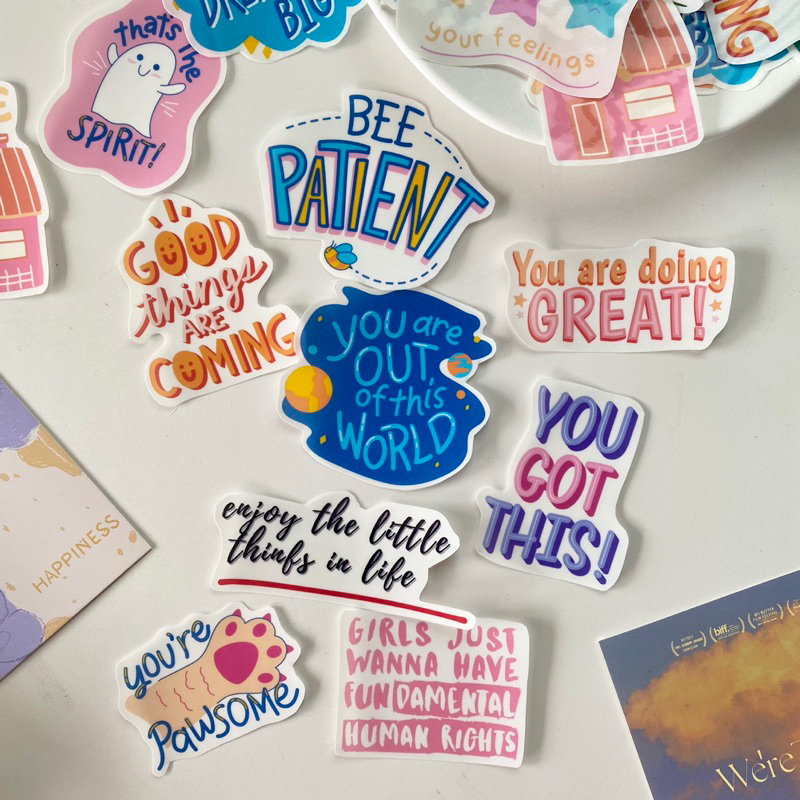 PVC Transparent Quote Inspire Journaling Sticker Waterproof | Shopee ...
