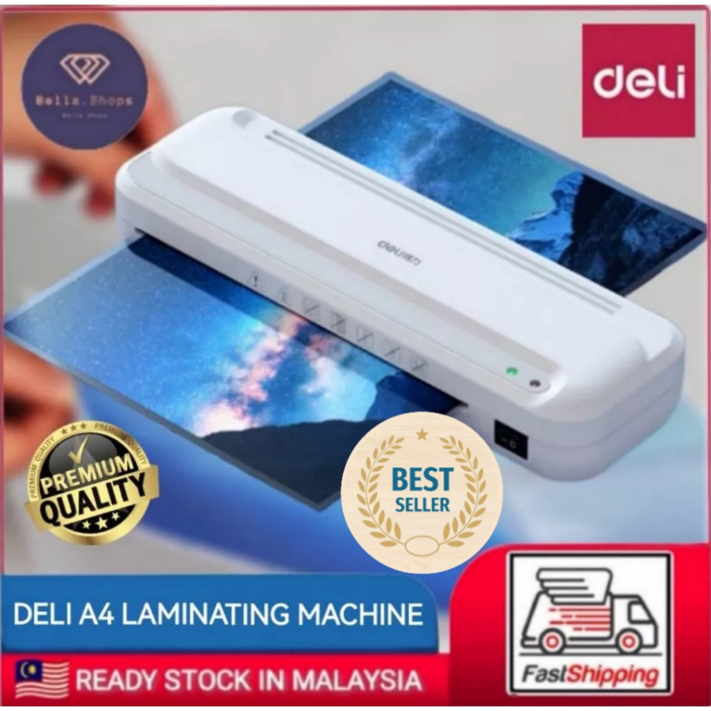 Deli A4 Laminator Machine Laminating Machine *Model 33939 | Shopee Malaysia